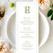 Wedding Menu With Couple's Monogram | Printed Menu With Your Initials ...