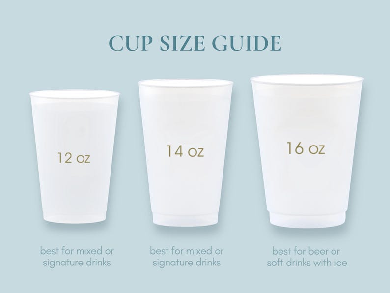 Custom Monogram Frost Flex Cups | Personalized Wedding Drinkware - Etsy