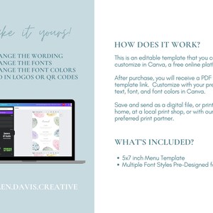 Pastel Speckled Egg Easter Menu Template | Editable Template ...