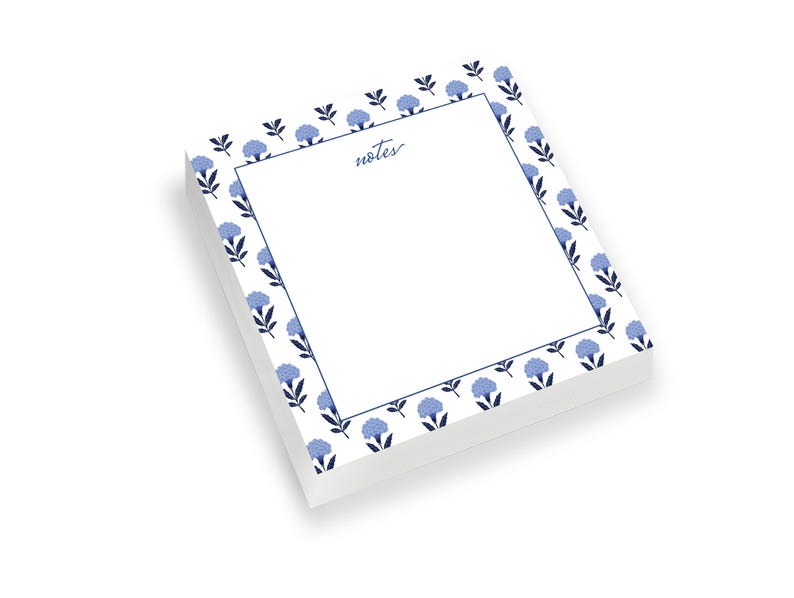 Blue Block Print Slab Notepad - Etsy