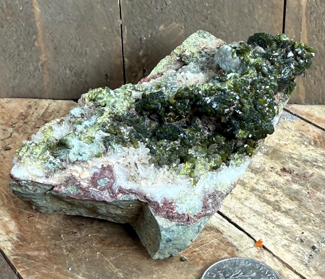 Epidote Quartz is a Unique Combination of Quartz and Epidote Crystals ...