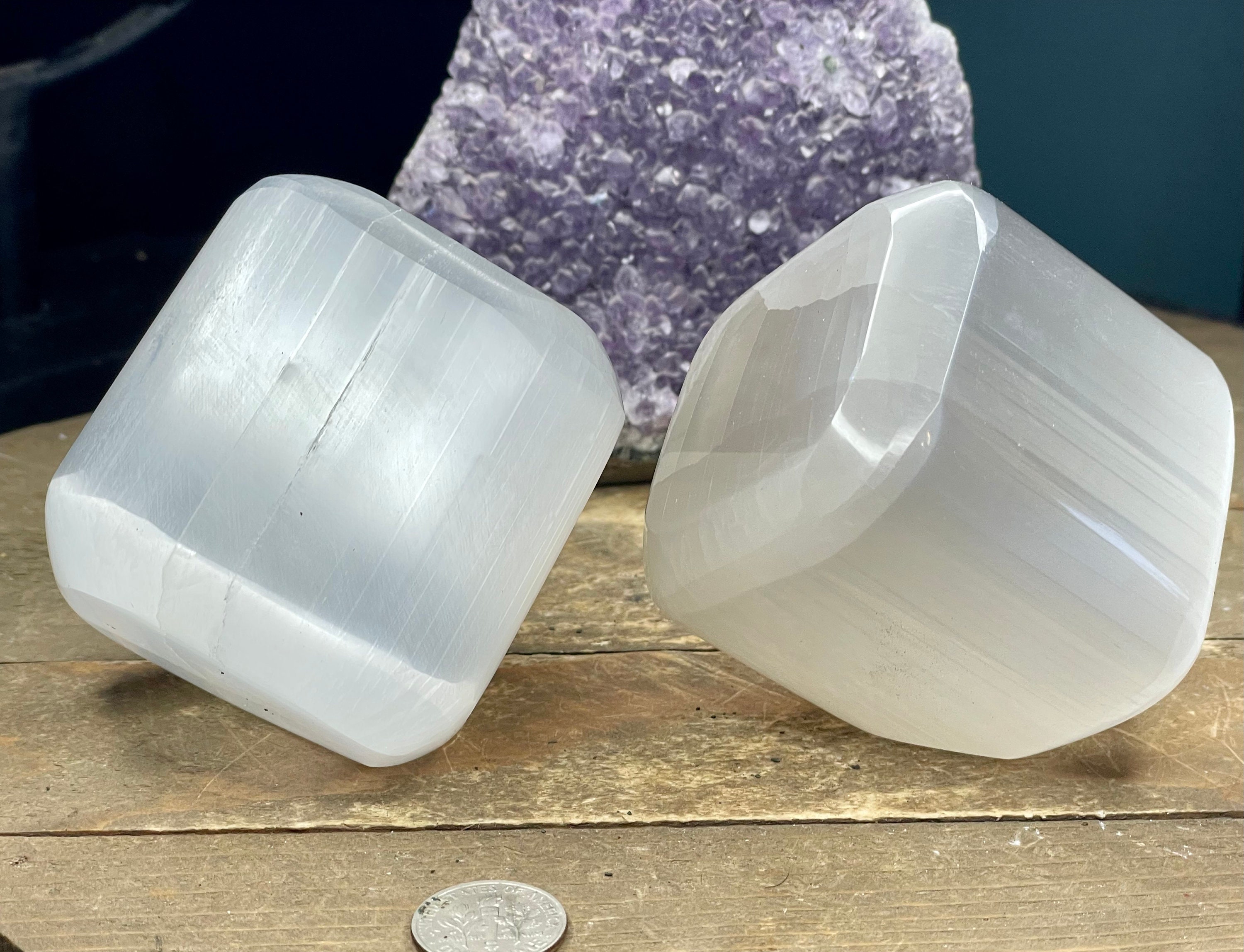 Polished Selenite Cube Crystal Cube Charging Cube | Etsy