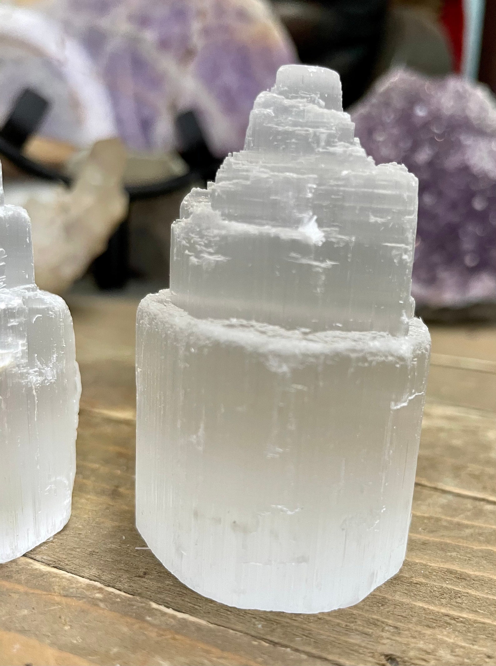 Selenite Selenite Layered Tower selenite One of the More - Etsy