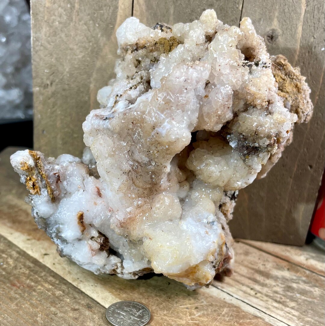Stalactite Crystal Cluster Has Druzy Calcite and Aragonite Crystal ...
