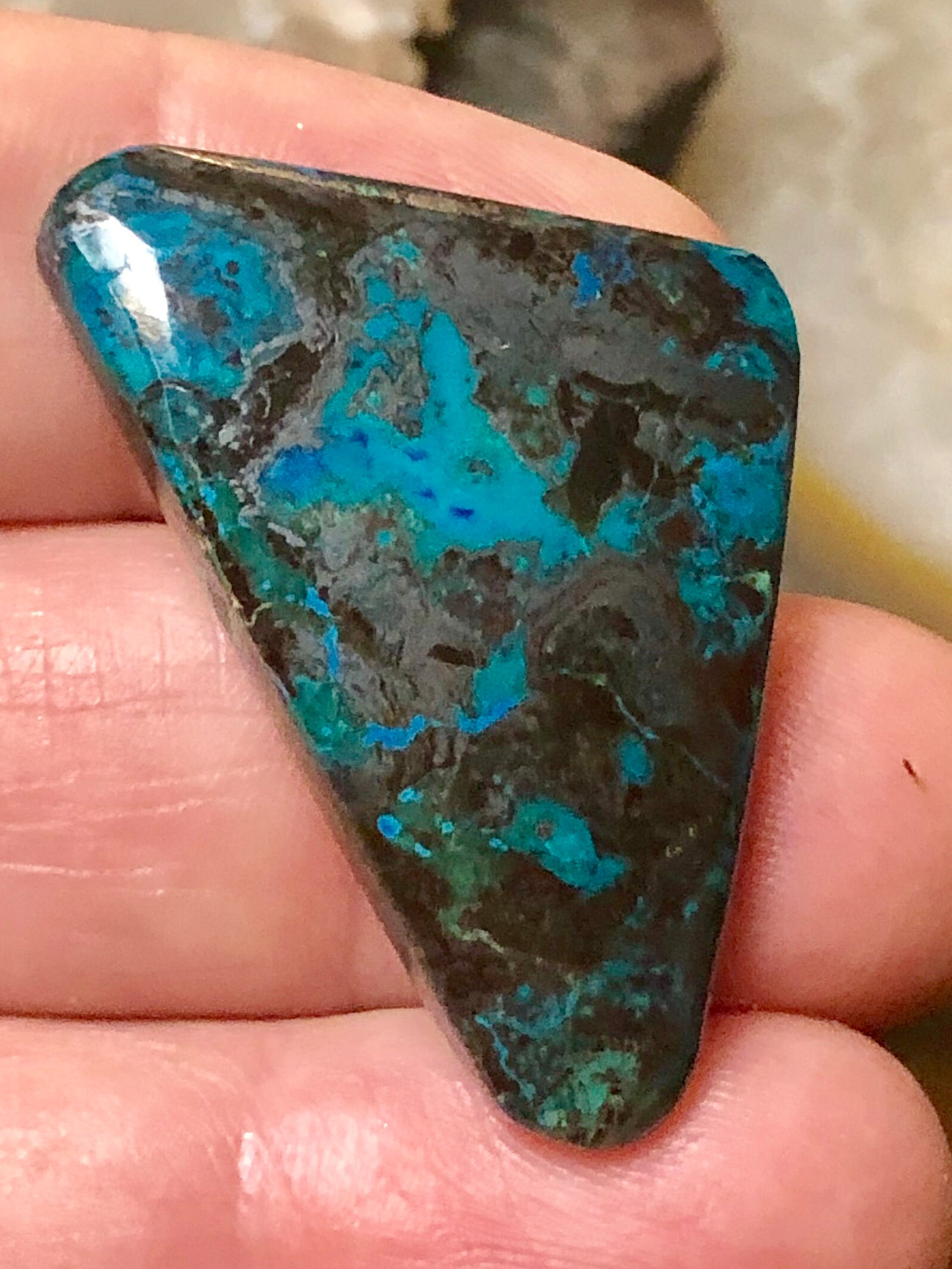 Arizona chrysocolla hematite Cabochon, Arizona Designer cab ...
