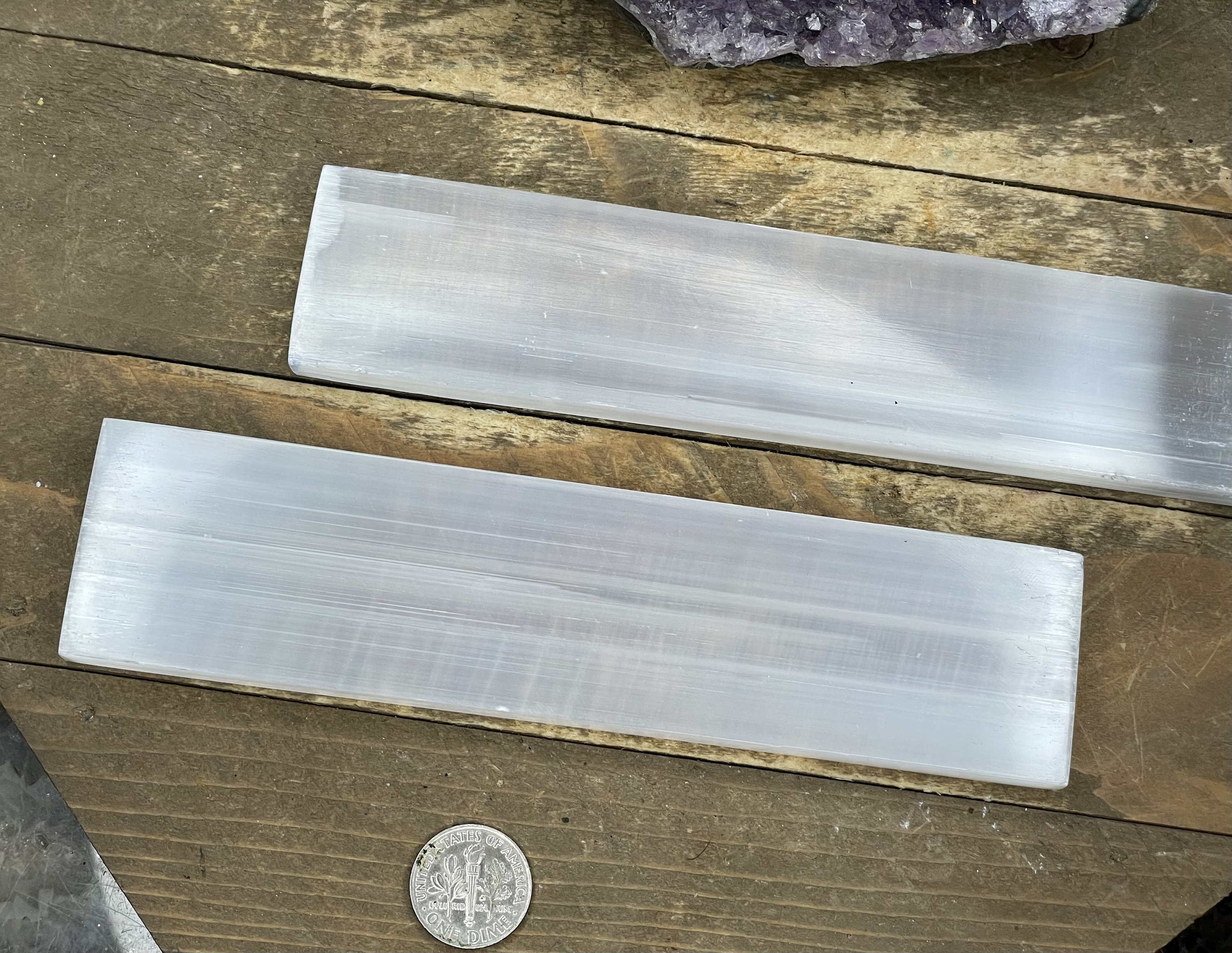SELENITE FLAT BAR, wand, stick 7.9 to 7.6 inches in Length Wholesale ...