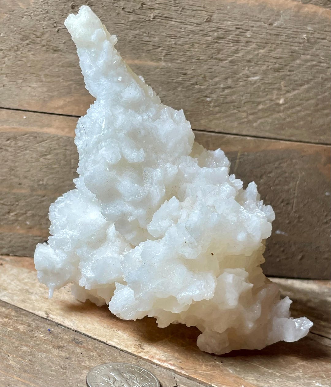 White Aragonite Crystal on Selenite From Morocco, White Aragonite Clusters Bflat5 - Etsy