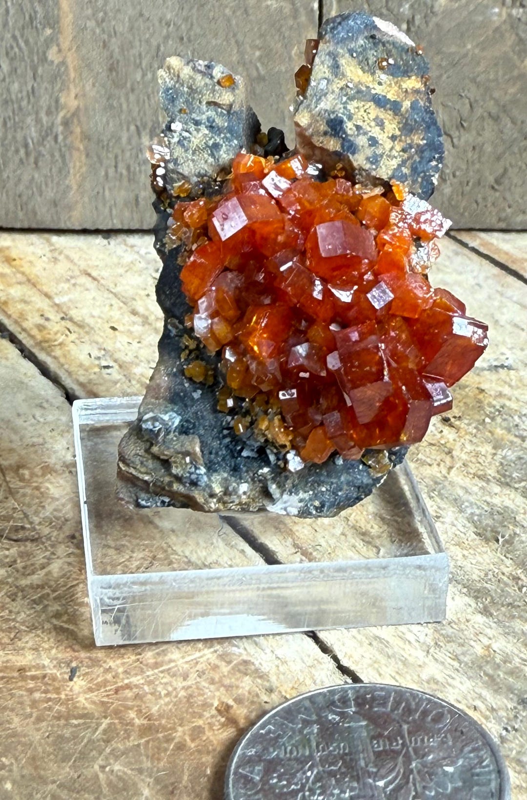 Beautiful Vanadinite Crystals, Dazzling Red Vanadinite Cluster, Vanadinite Crystals Cluster ...