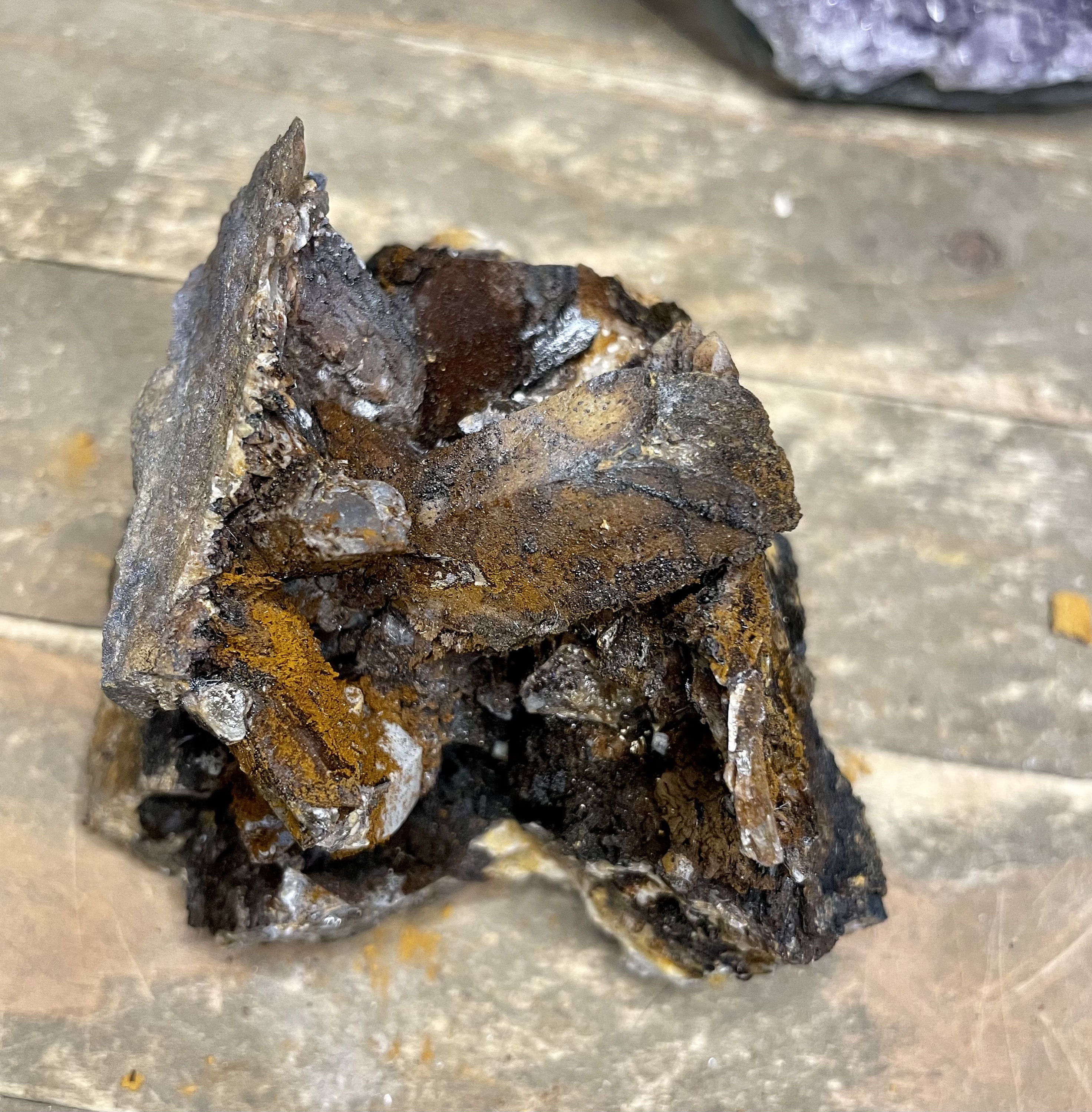 Rare Marcasite Quartz Goethite Crystals, Red Limonite specimen ...