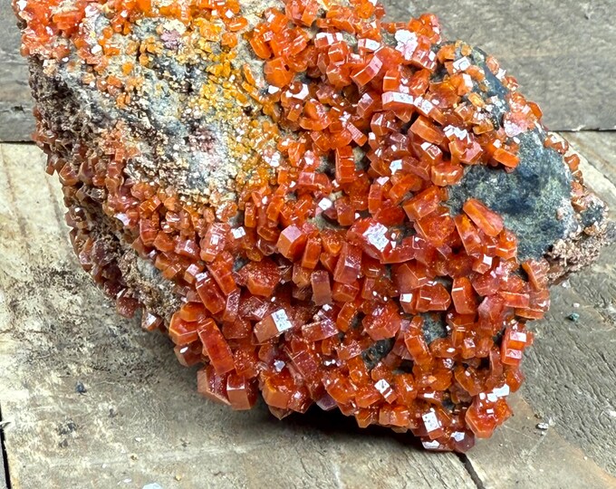 Beautiful Vanadinite Crystals, Dazzling Red Vanadinite Cluster ...