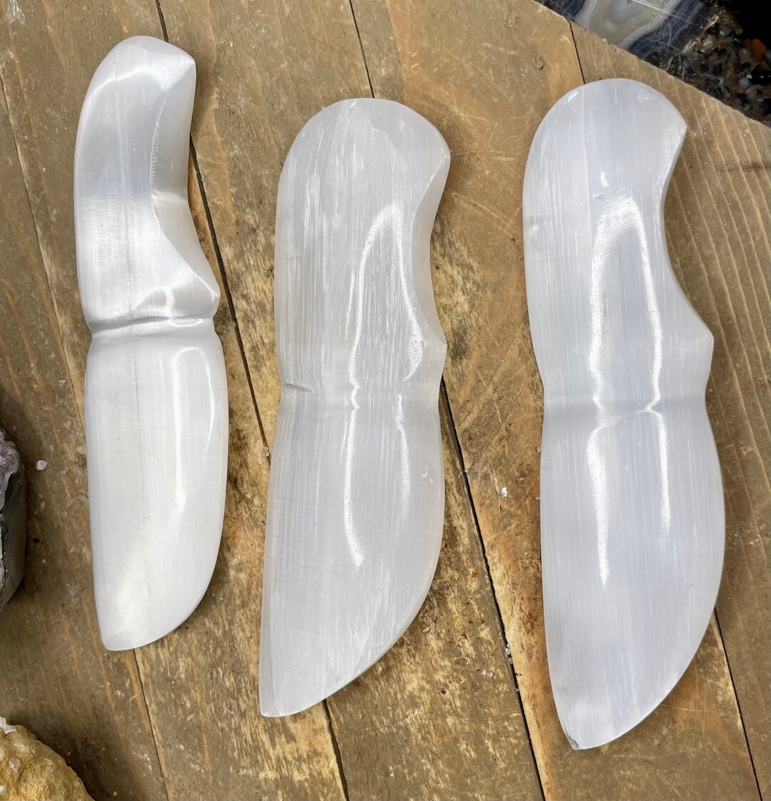 Selenite Knife Selenite Crystal Knife , Selenite Dagger, White Crystal ...