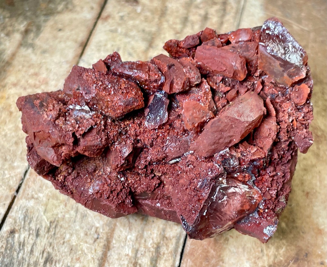 Red Dragon Quartz Double Terminated Crystal Coated Red Phantom Quartz ...