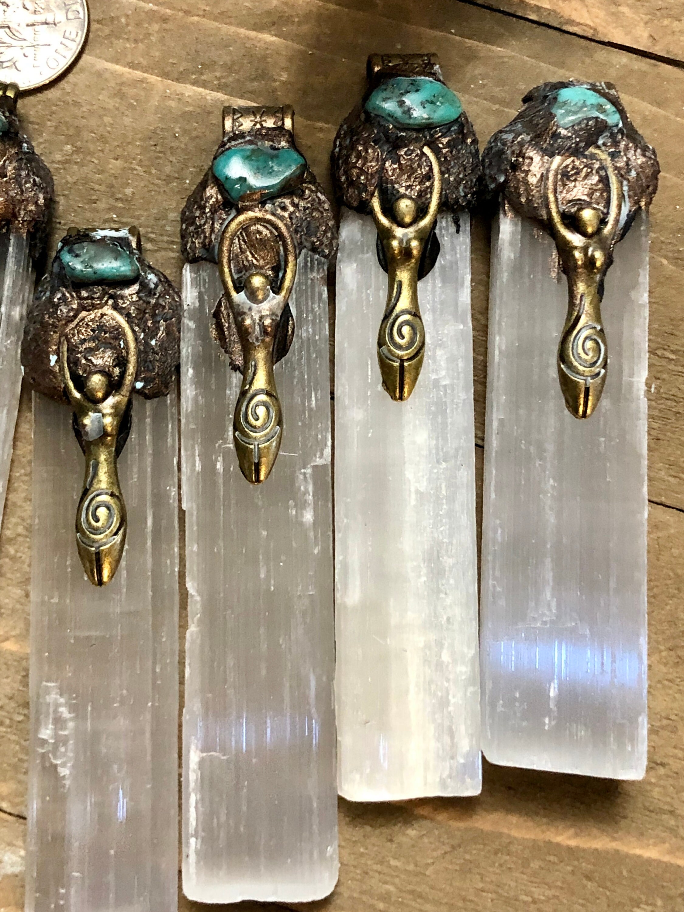 Selenite goddess Crystal Pendant,goddess jewelry,raw selenite,wholesale ...