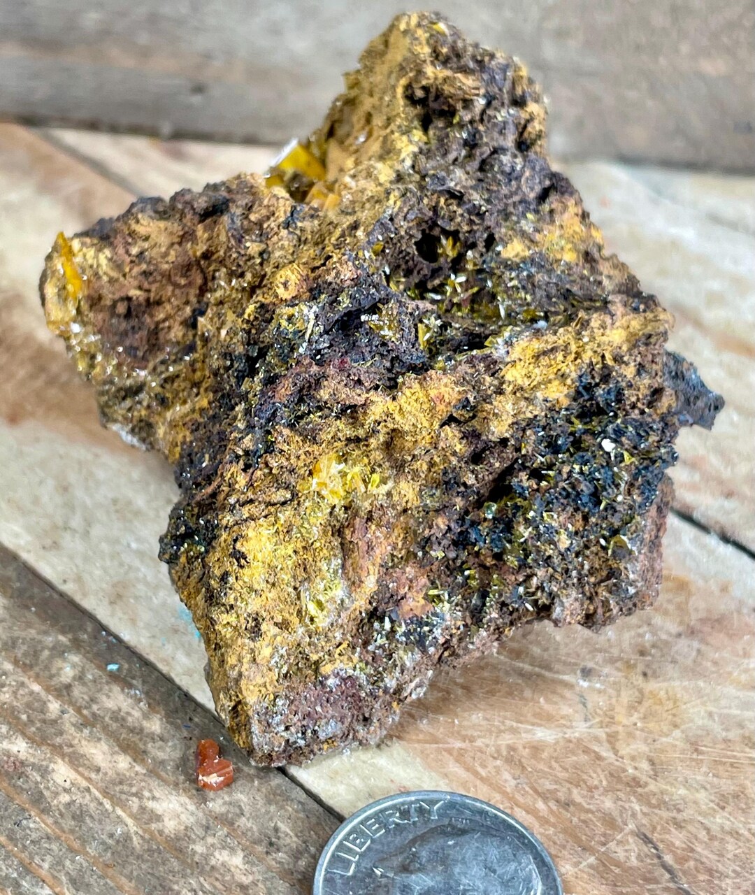 Adamite Crystals, Wulfenite and Hematite Mineral Specimen From Mexico ...