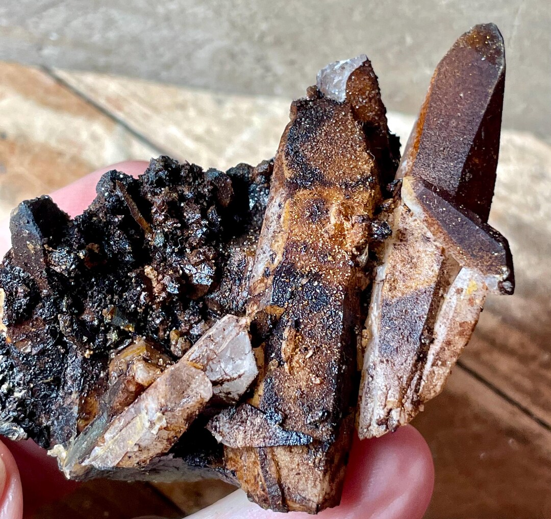 Goethite Lemonite .quartz Multi Point Cluster Hematite Crystal, FFLAT4 ...