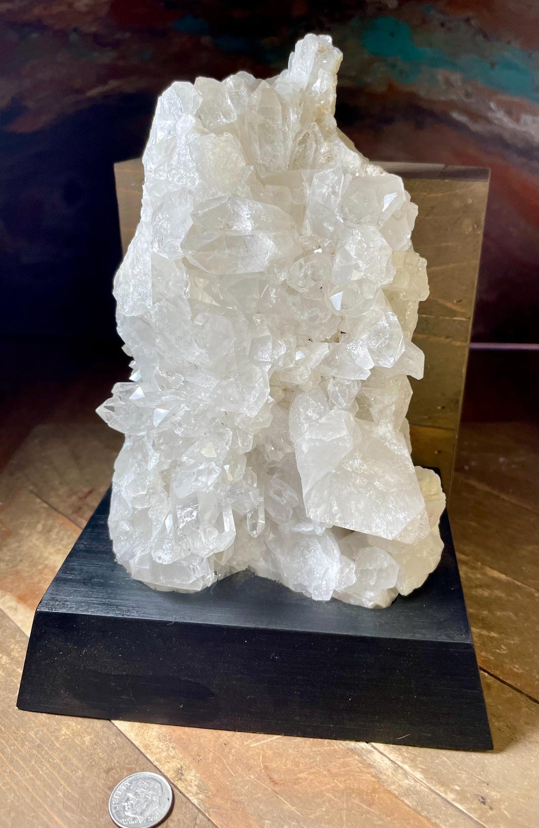 Mammoth Brazilian Quartz Cluster on Removable Wood Stand , Wholesale ...