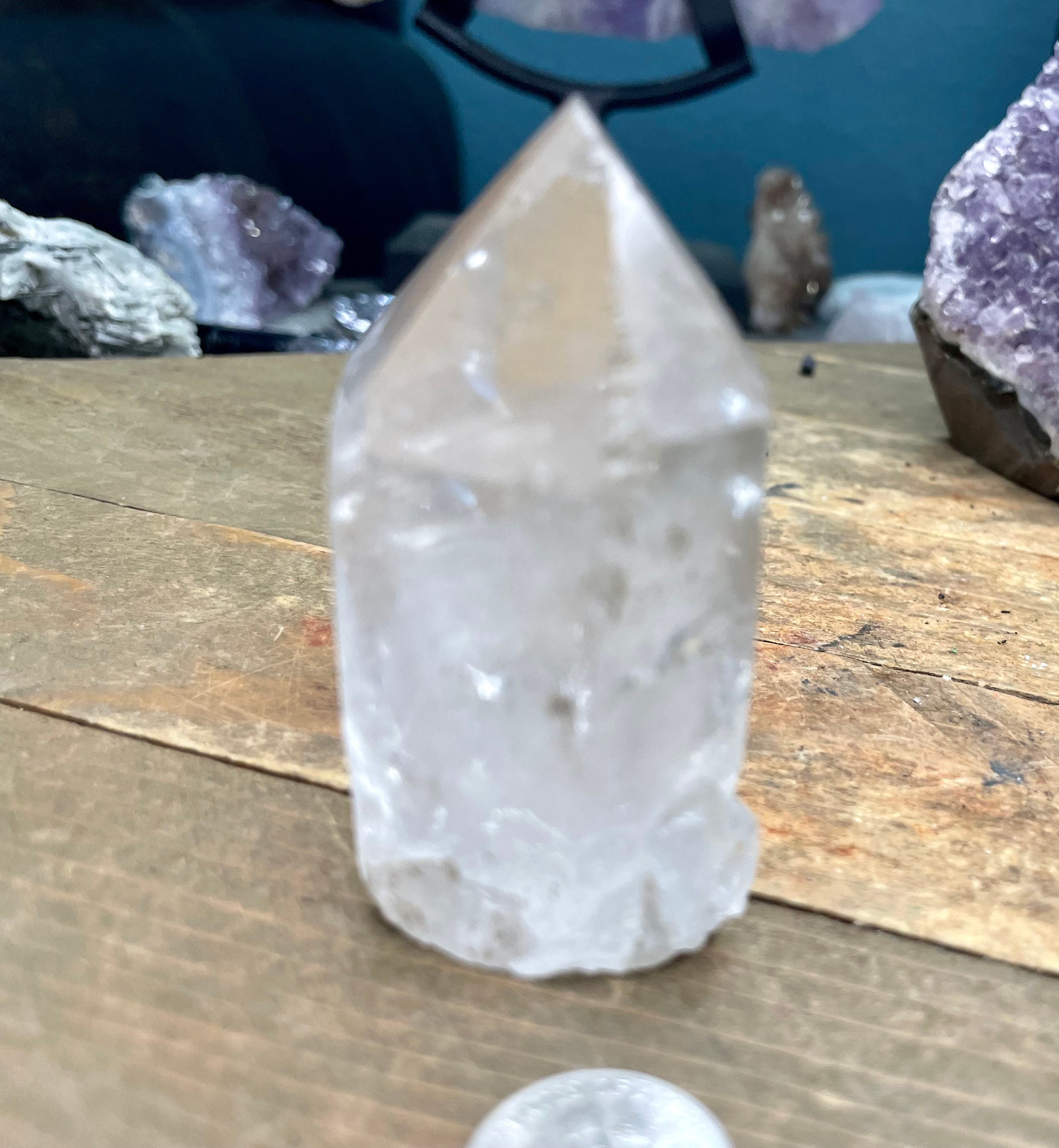 Clear Quartz Cut Base Point, Generator, Great Point For Crystal Grid ...