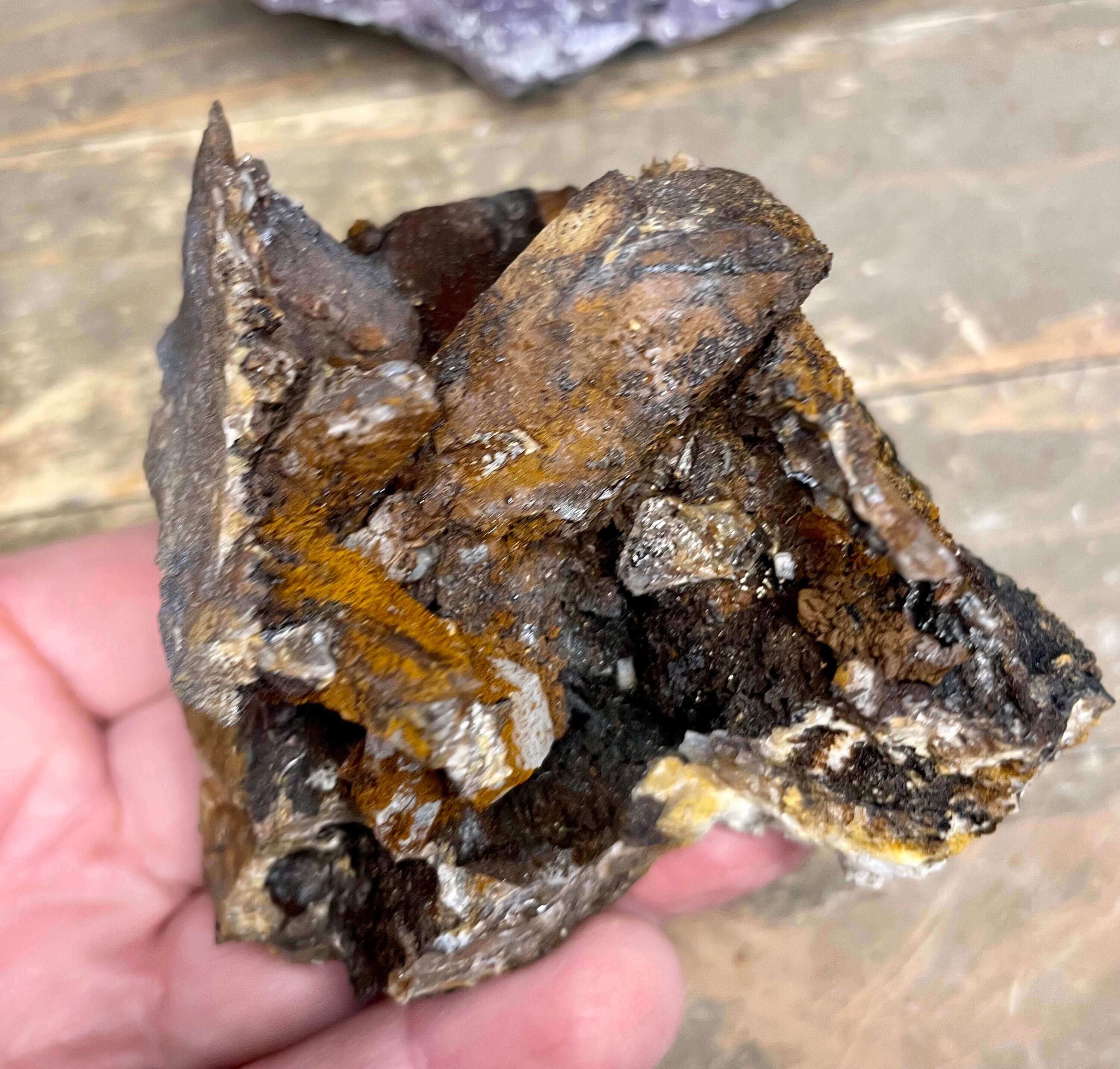 Rare Marcasite Quartz Goethite Crystals, Red Limonite specimen ...