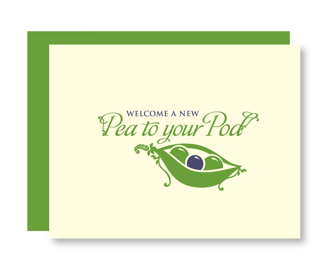 Welcome a New Pea to Your Pod - New Baby Card - Etsy