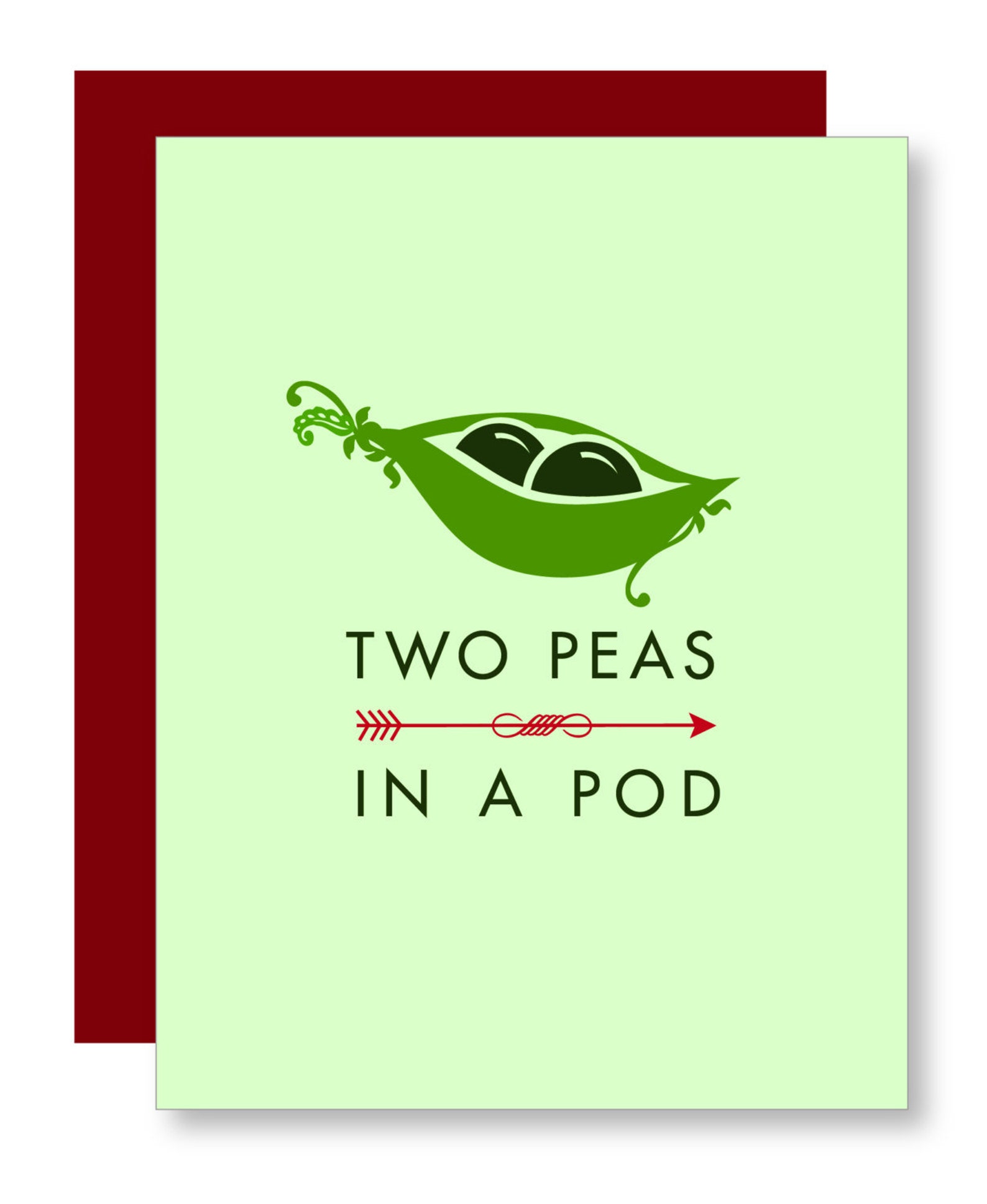 Two Peas in a Pod Card - Etsy