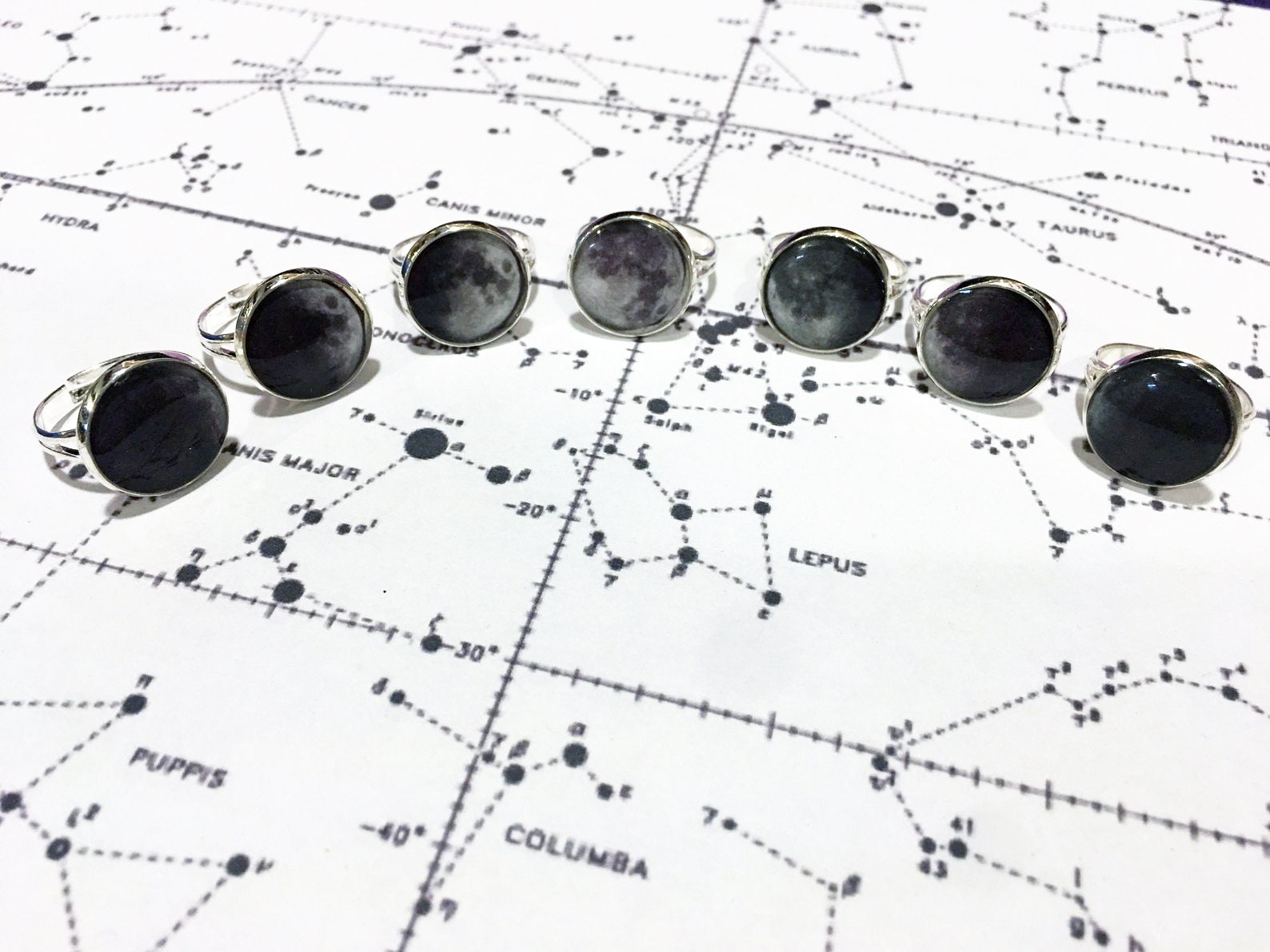 Phases of the Moon Rings | Etsy