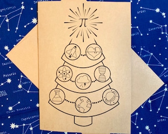 Science Holiday Card - Etsy
