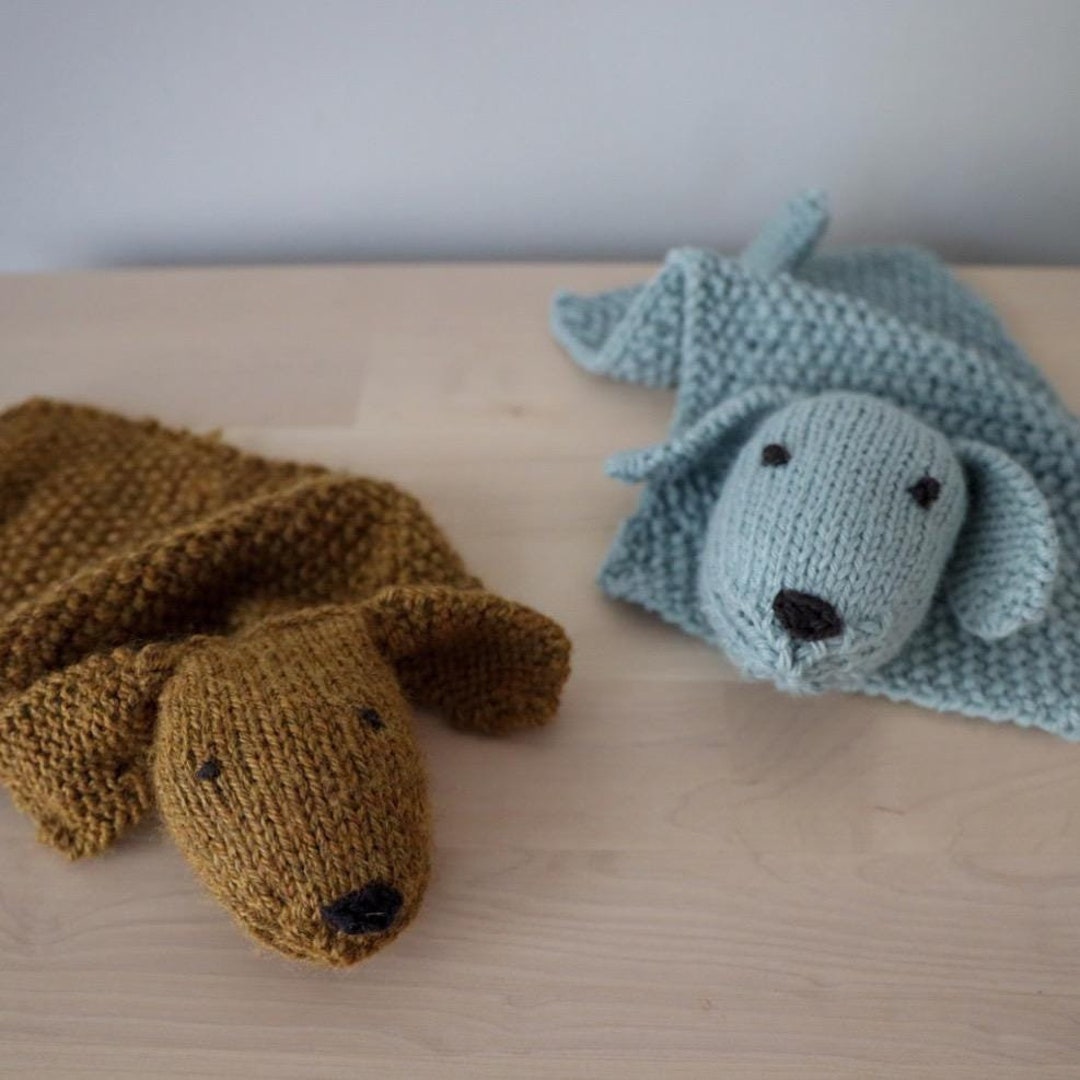 Knitting Pattern: Hand-knit Puppy Lovey - Stuffed Dog - Etsy