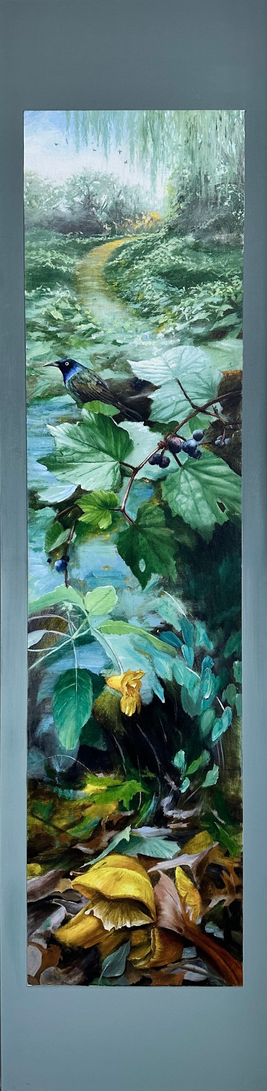 Botanical Scroll Landscape Painting - Etsy