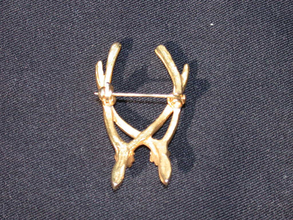 A LA VENTA Doble Wishbone Pin con Perlas - Etsy España