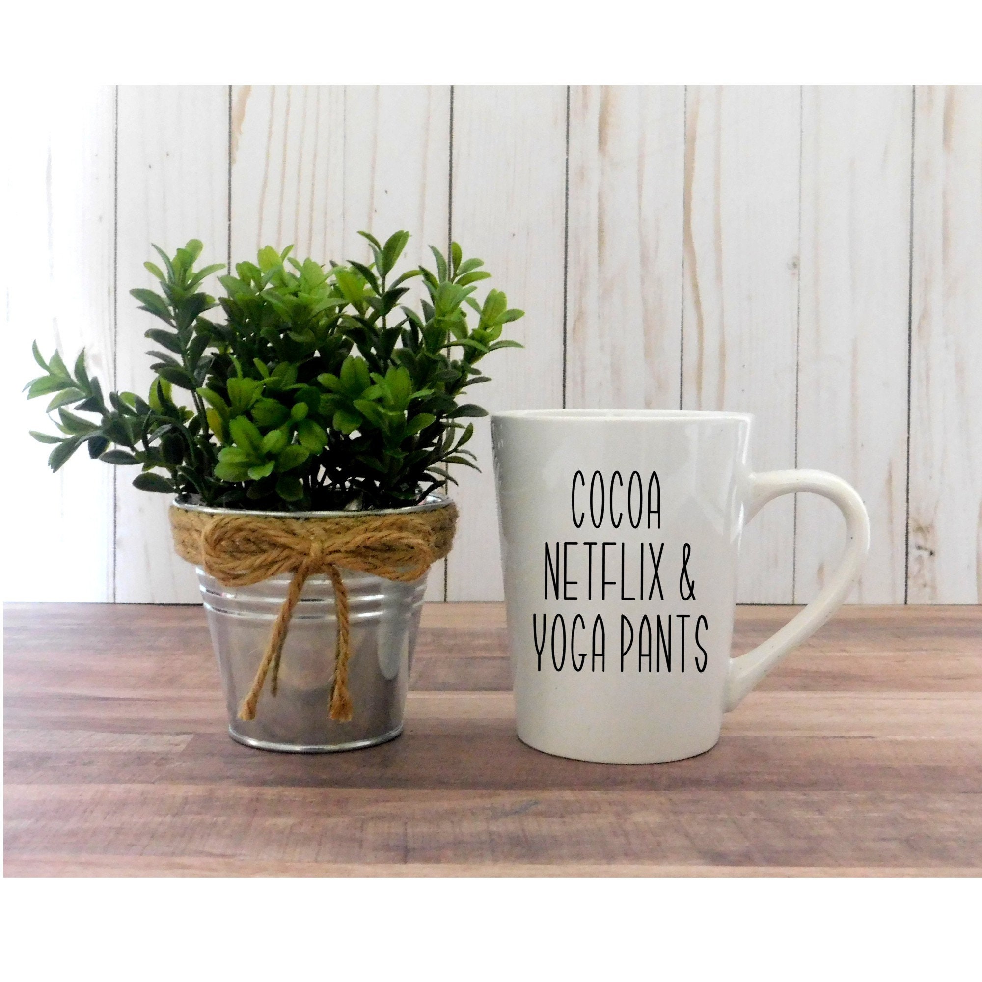 Coffee Netflix & Yoga Pants Coffee Mug - Etsy