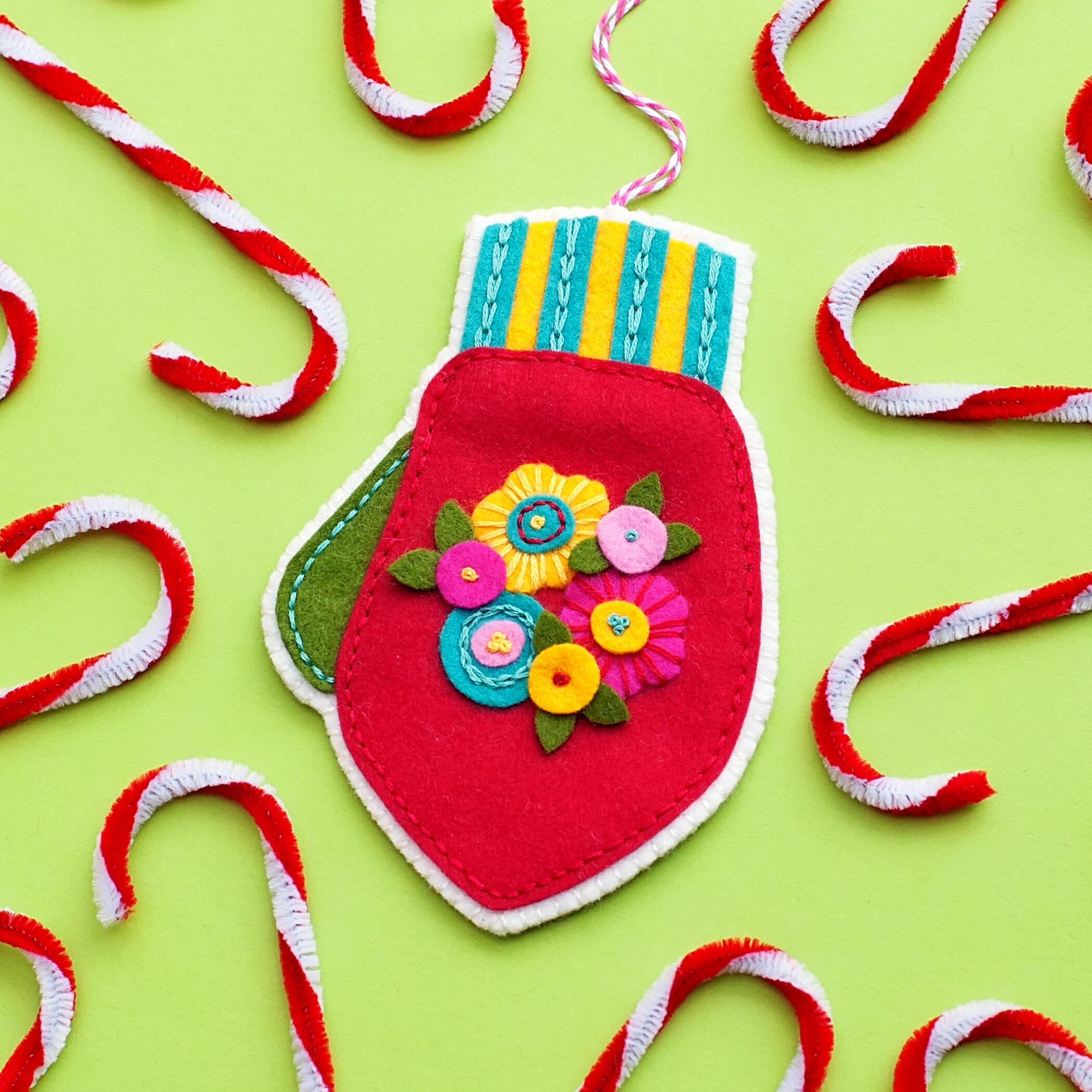 Mitten Ornament, PDF Pattern, Christmas Ornament, Felt Pattern, Winter ...