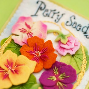 PDF Pattern, Wool Felt Patterns, Seed Packet, Flower Embroidery, Gifts ...