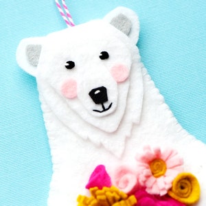 PDF Pattern, Polar Bear Ornament, Christmas Ornament, Xmas Ornament ...