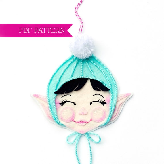 Felt PDF Pattern Elf Ornament DIY Ornament Felt Sewing - Etsy