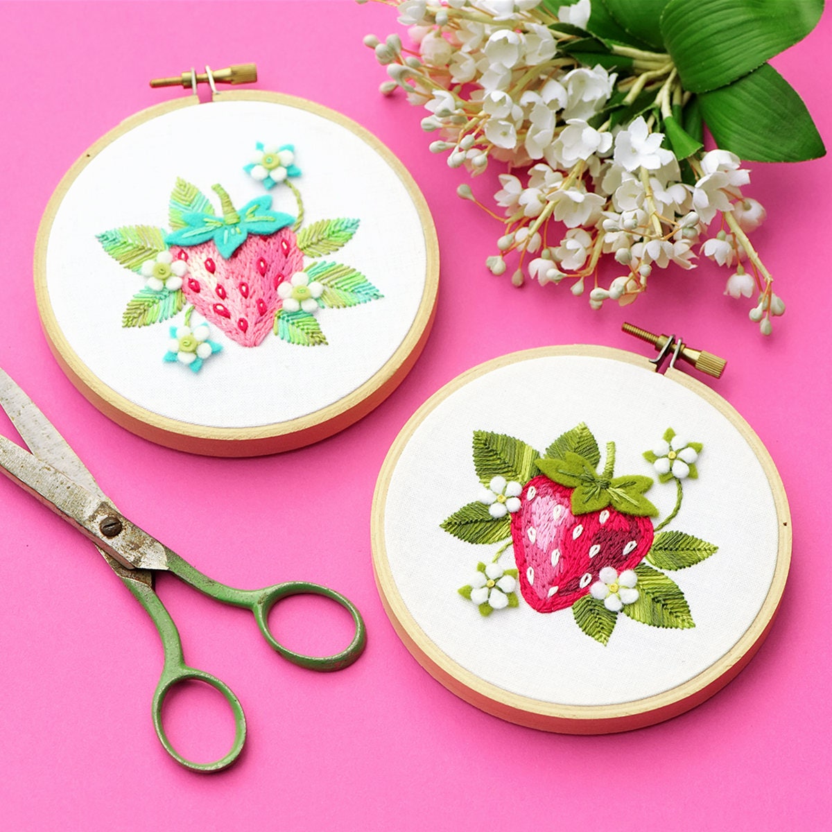 Embroidery Pattern PDF Strawberry Pattern Hand Embroidery - Etsy