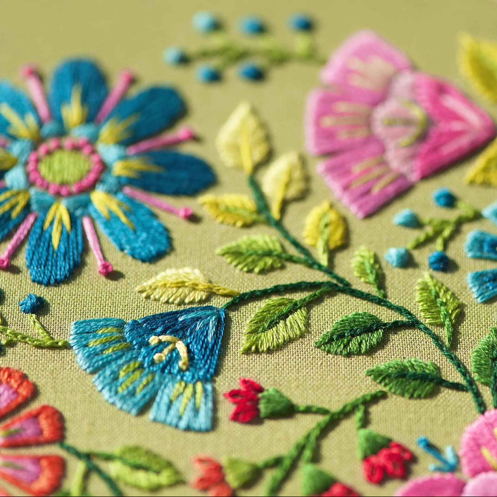 PDF Embroidery Pattern, One Meaningful Word, Flower Embroidery Pattern ...