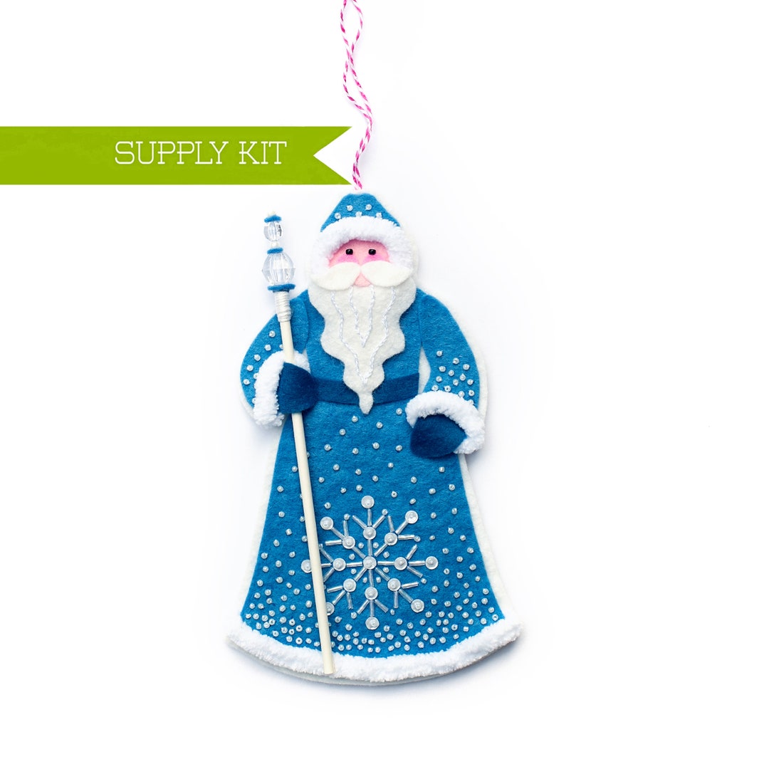 Snowflake Santa Ornament Kit, Santa Claus Supply Kit, DIY Craft Kit ...