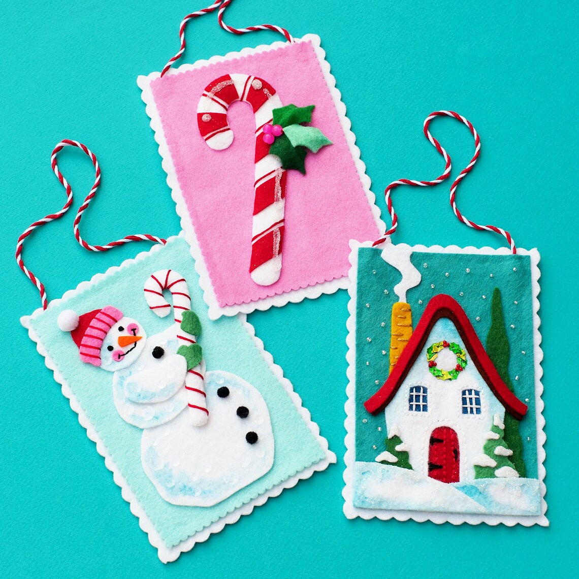 Felt PDF Pattern Partridge and Pear Ornaments Christmas - Etsy