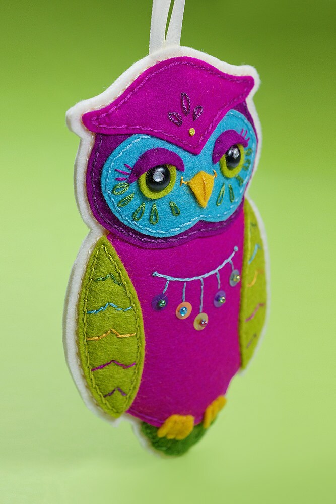 Cecil the Owl Felt Ornament Pattern PDF - Etsy