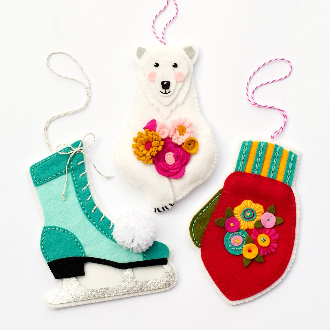 Mitten Ornament, PDF Pattern, Christmas Ornament, Felt Pattern, Winter ...