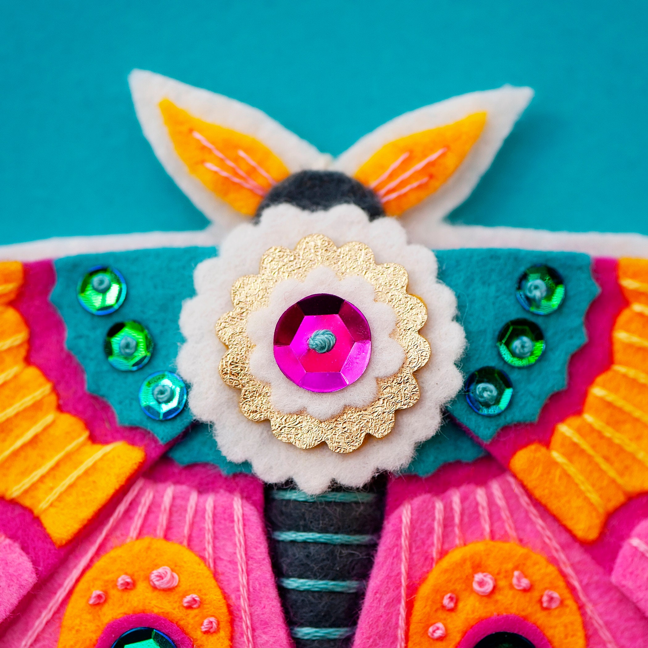 Felt PDF Pattern, Moth Ornament, DIY Ornament, Felt Butterfly Sewing ...