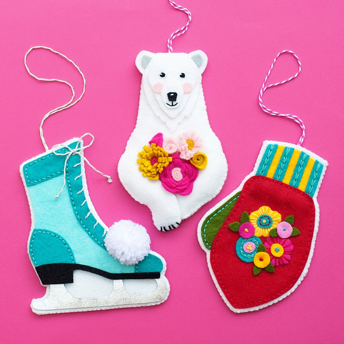 Felt PDF Pattern Partridge and Pear Ornaments Christmas - Etsy