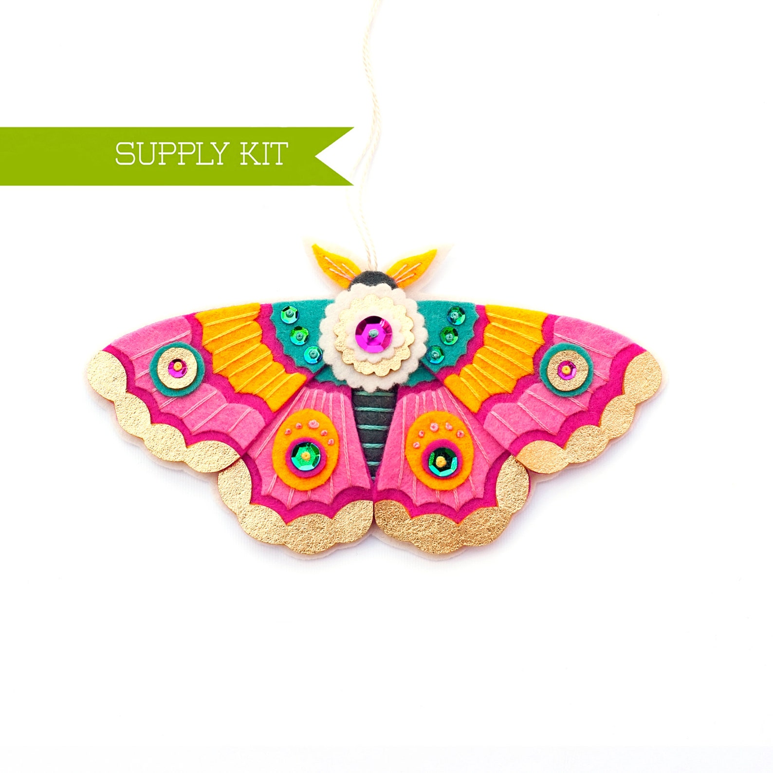 Moth Ornament Kit Butterfly Sewing Kit Christmas Ornament - Etsy