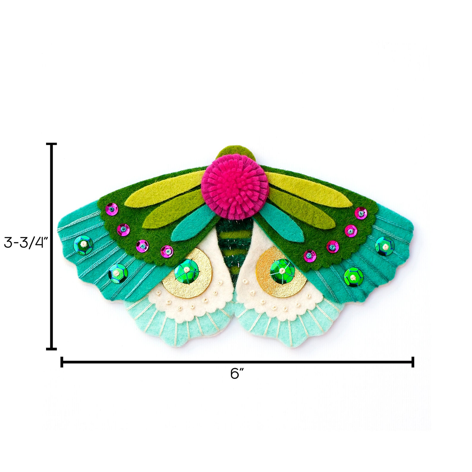 Felt Moth Ornament PDF Pattern DIY Ornament Felt Butterfly - Etsy