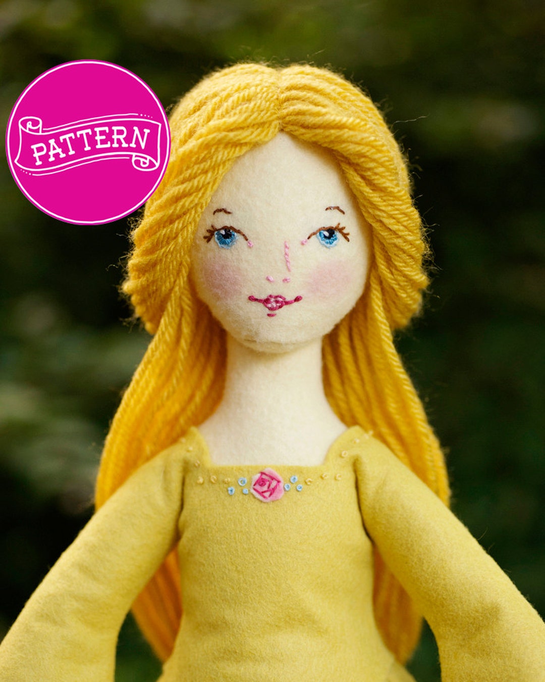 PDF Pattern, Felt Doll Pattern, Art Doll, Cloth Doll, Toy Sewing ...