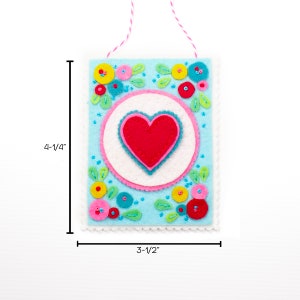 Felt PDF Pattern, Heart Ornament, DIY Ornament, Valentine's Crafts ...