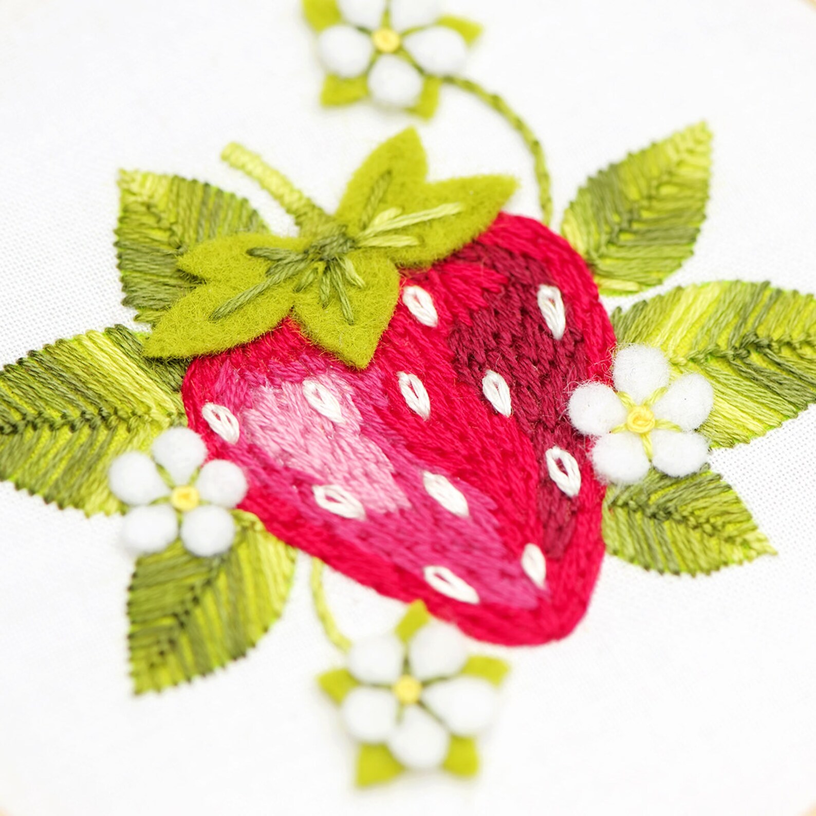 Embroidery Pattern PDF Strawberry Pattern Hand Embroidery - Etsy