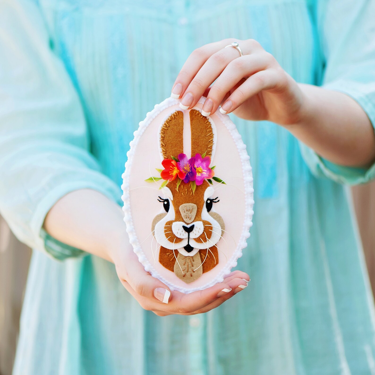 PDF Pattern Felt Bunny Ornament Rabbit Decoration Spring - Etsy