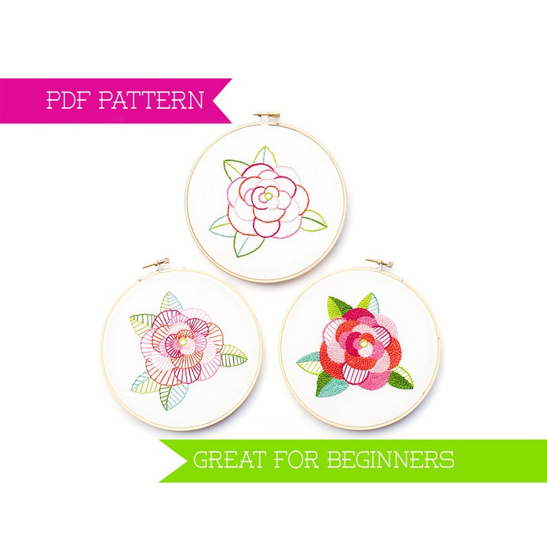 Beginner Embroidery Pattern PDF Pattern Hand Embroidery - Etsy