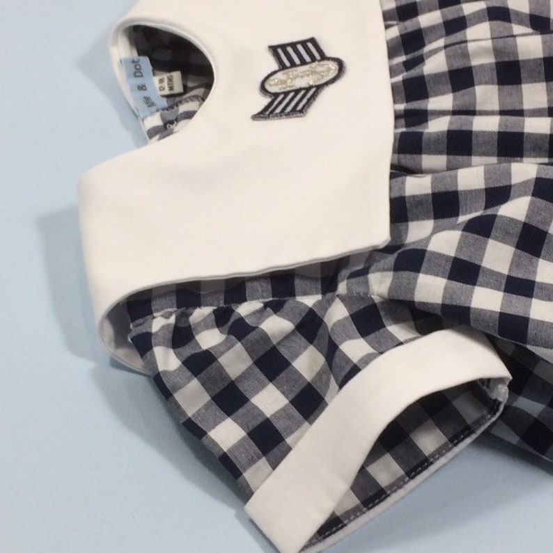 Navy Gingham Romper. - Etsy